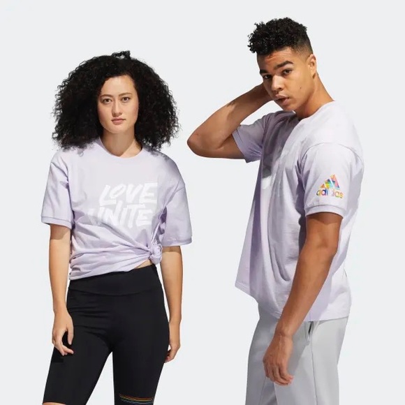 adidas | Shirts | Adidas Love Unites Gender Neutral Pride Tshirt | Poshmark